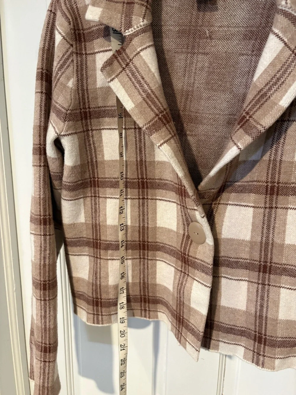 Tahari | Jackets & Coats | Tahari Small Brown And Cream Plaid Jacket ...